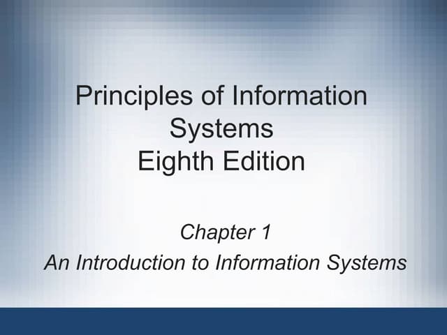 [PDF] Principles of Information Systems | PDF | Internet | Computing