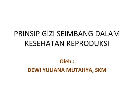 Panduan Lengkap Terapi Nutrisi bagi Masyarakat | PPTX