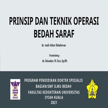 prinsip dan teknik operasi Bedah Saraf.pptx
