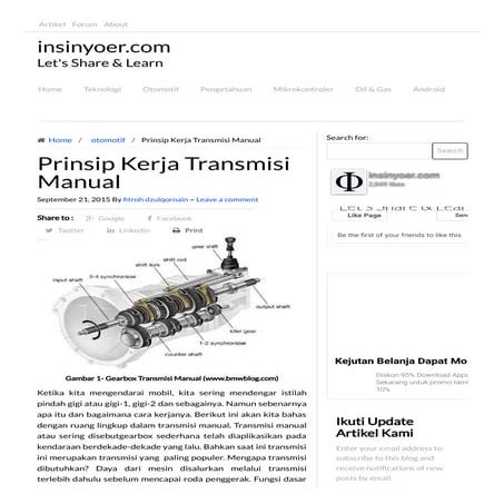 Prinsip kerja transmisi manual | PDF