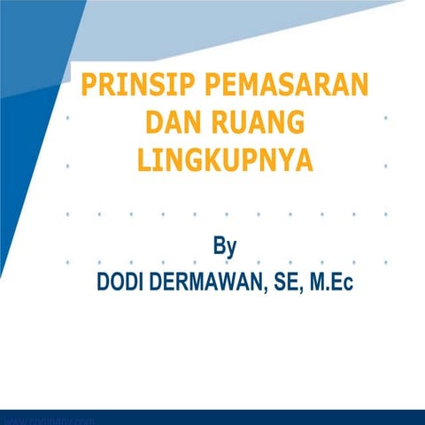 Prinsip pemasaran dan lingkungan pemasaran | PPTX
