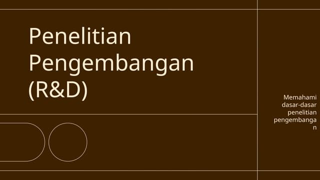 Rnd Metode Pengembangan dalam Penelitian | PPTX
