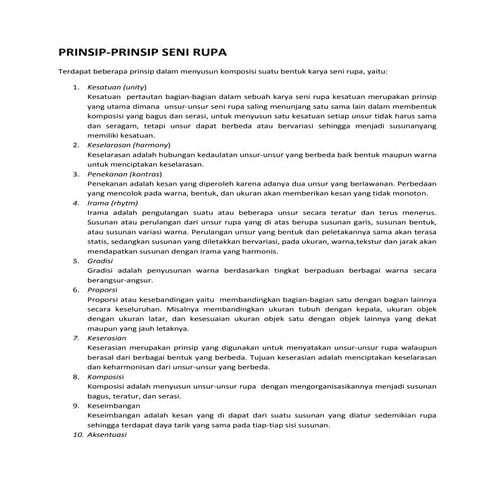 Prinsip seni rupa | PDF