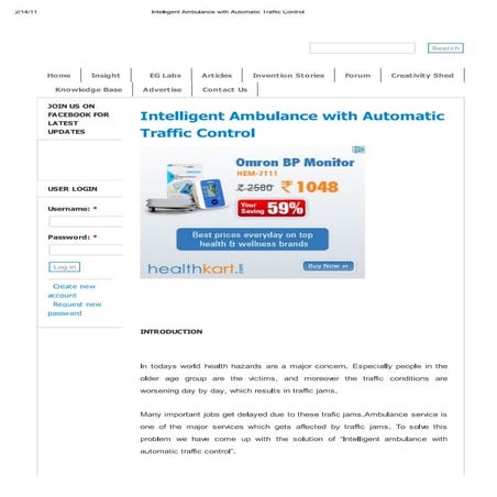 intelligent ambulance with automatic traffic control | PDF