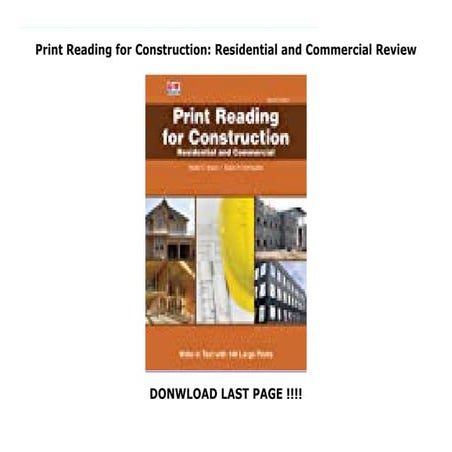 Print Reading for Construction: Residential and Commercial Review | PPT
