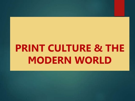 CBSE Class X Print Culture Notes | PDF