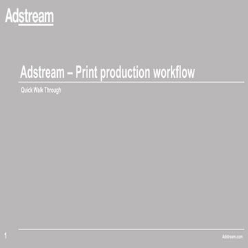 Advertising Print workflow | PPSX