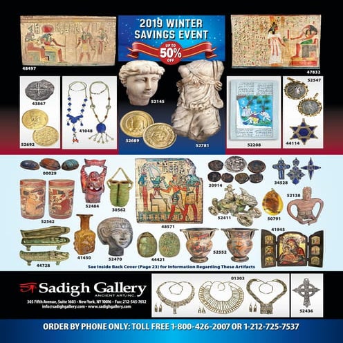 Sadigh Gallery 2017 VIP Ancient Artifacts Sale | PDF
