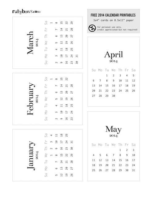 2014 calendar | PPT
