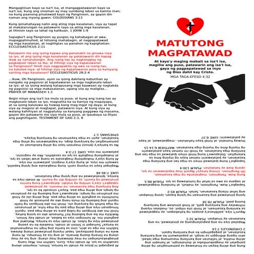 Tagalog Printable Forgiveness Tract (Letter Size - 8.5 x 11 inches) | PDF