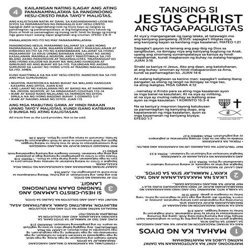 Printable Tagalog Gospel Tract - ONLY JESUS CHRIST SAVES | PDF