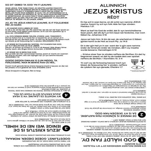 Printable Western Frisian Gospel Tract - ONLY JESUS CHRIST SAVES.pdf