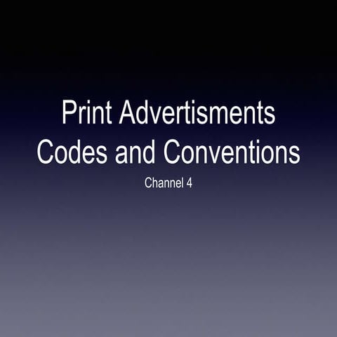 Print Advertisement Codes and Conventions | PPT