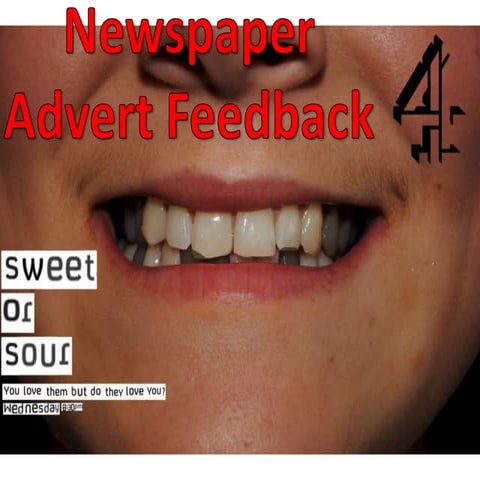 Newspaper advert feedback | PPTX