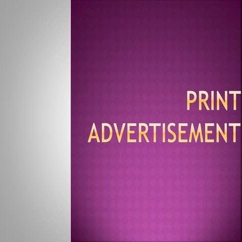 Codes and conventions of print advert | PPT