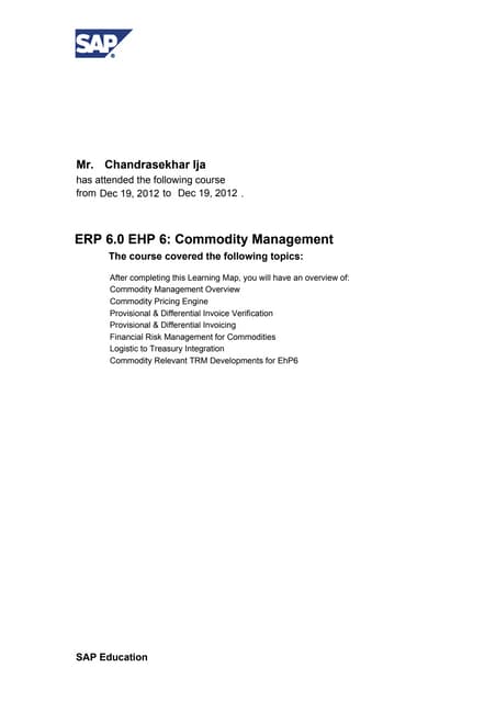 SAP Commodities | PDF | Commodities | Economy