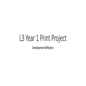 Print development reflection | PPTX