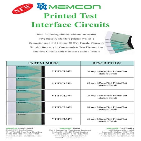 Printed test-interface-circuits-datasheet | PDF