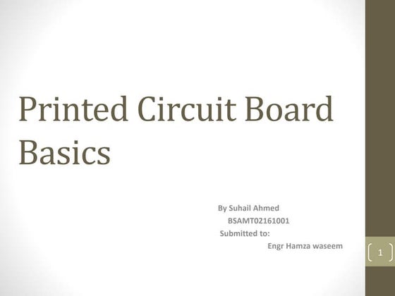 Printed Board Circuit Design Pcb Ppt Ppt