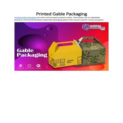 Printed Gable Packaging | DOCX