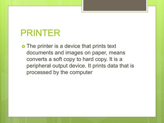 Presentation printer | PPTX | Desktop Publishing | Computer Software and Applications