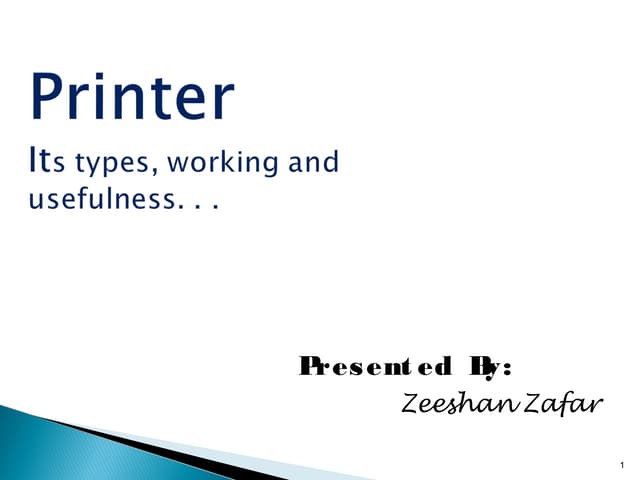 Printers And Its Types | PPT