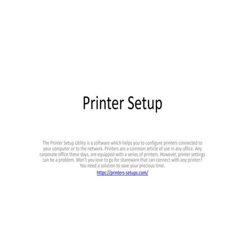 Printer setup | PPTX