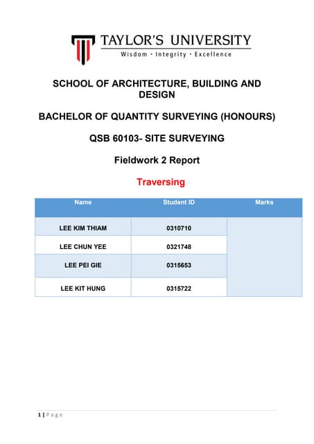 Balancing of traverse | PPT