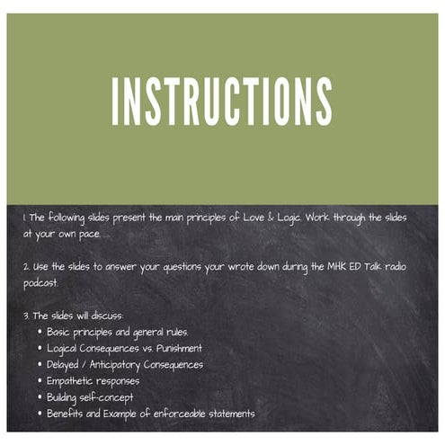 Love & Logic: Basic Principles | PDF