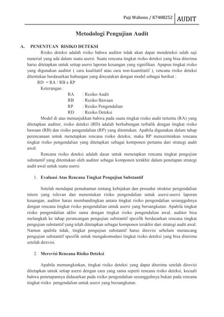 (Pert 3) bab 13 strategi audit dan program audit | DOCX