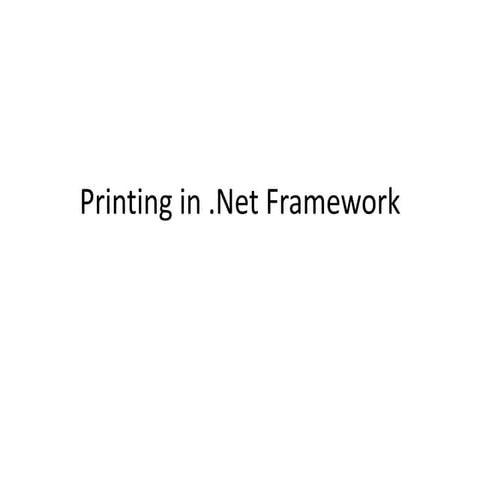 Printing and graphics (asp.net) | PPT