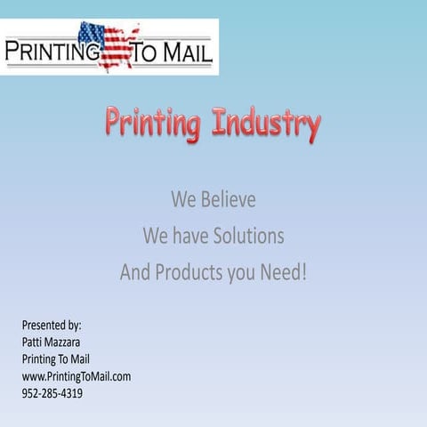 Printing industry | PPTX