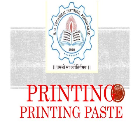 Printing paste | PPT