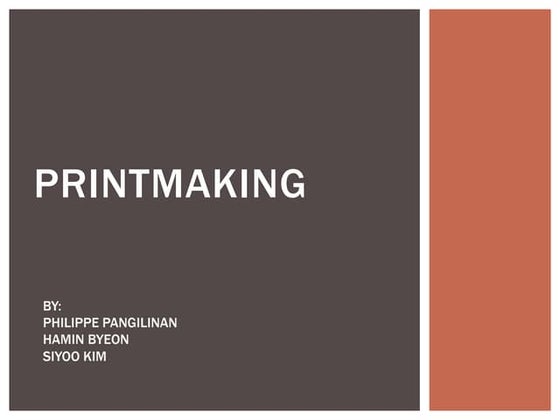 Intro to printmaking | PPT