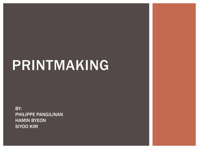 Printmaking | PPT