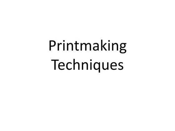 Printmaking terms | PDF