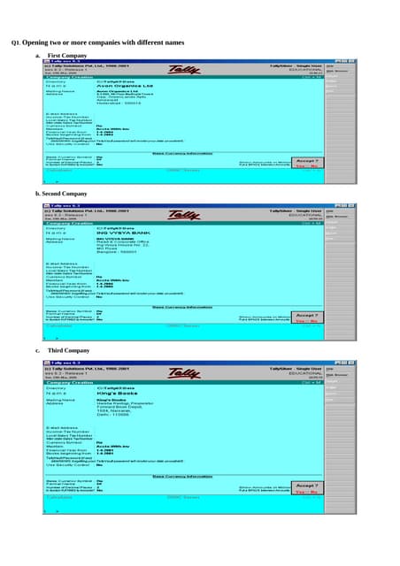 Tally Prime Educational mode Tutorial | PDF | Stocks and Bonds | Personal Investing