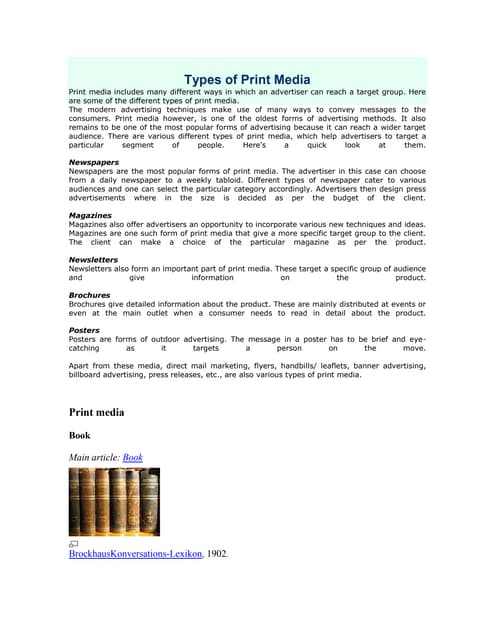 Print media | PPTX | Publishing Industry | Industries
