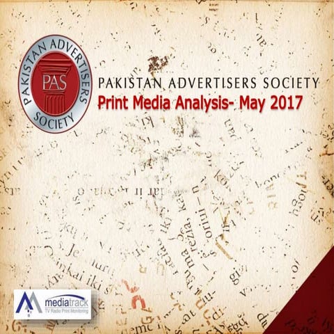 Print Media Analysis May 2017 | PPTX