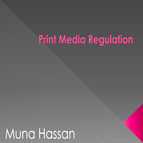 Print media regulation | PPT