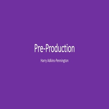5. pre production | PPTX