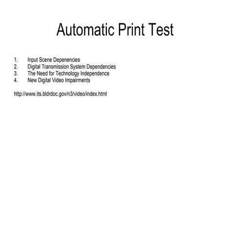 Print Test | PPT