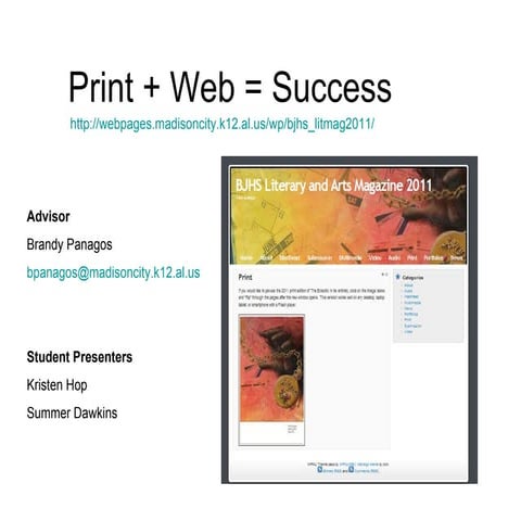 Print + web = success | PPT