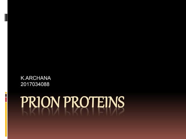 Prions and diseases | PPT