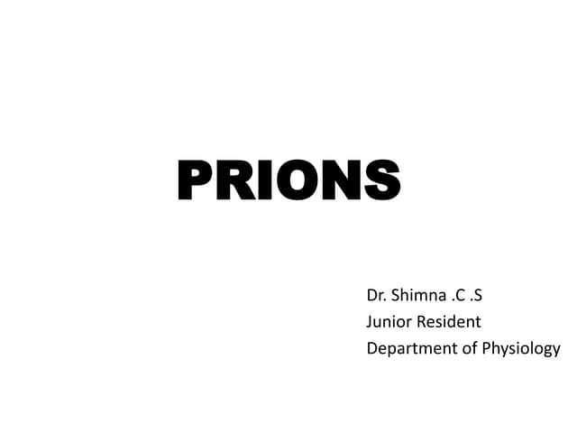 Prions and diseases | PPT