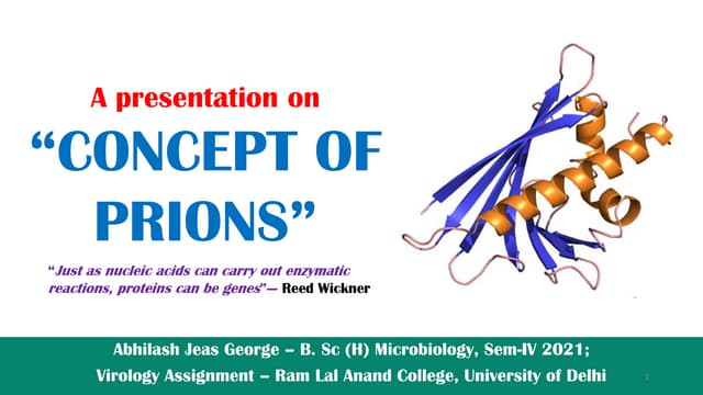 Prions and diseases | PPT
