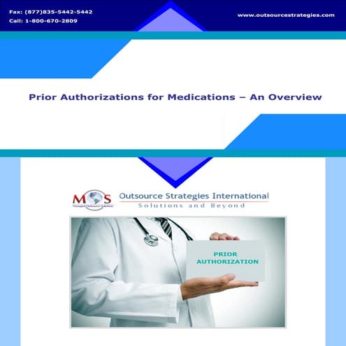 Prior Authorizations for Medications - an Overview | PDF
