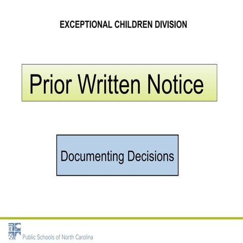 Prior written-notice | PPT