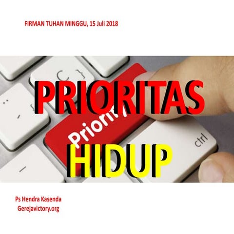 Prioritas hidup | PPTX