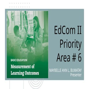 Edcom 2: PRIORITY 6 Measurement of Learning Outcomes.pptx